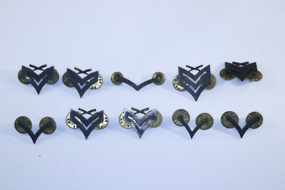Lot of 10 Vintage U.S. ARMY Rank Lapel Pin Black Color All different ...