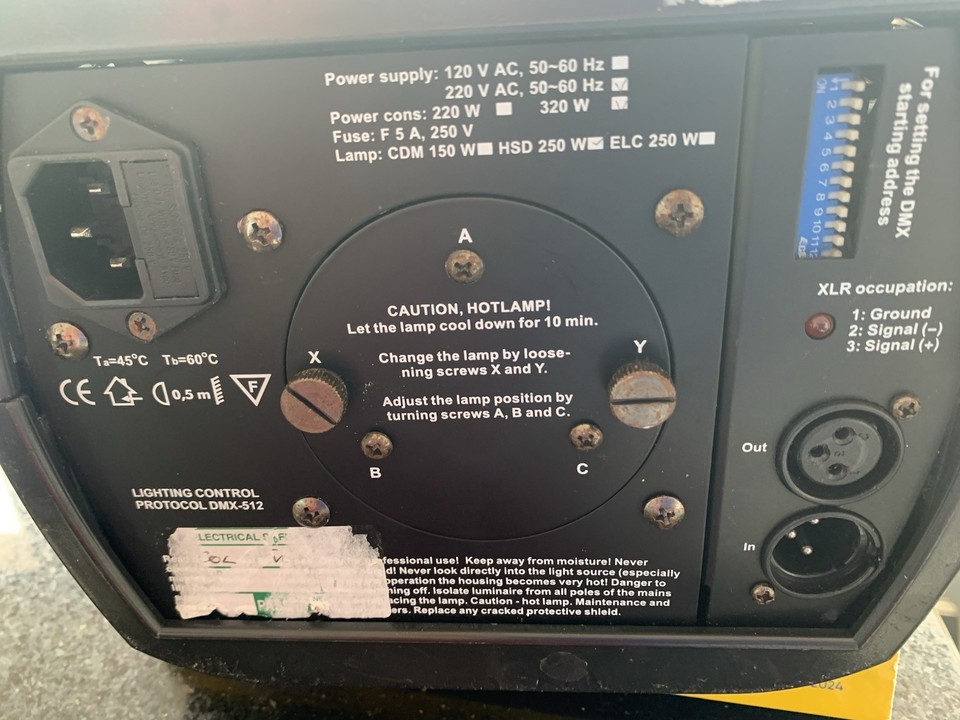 MTS 250 HSD LAMP Scanner DMX Moving Mirror - Party Stage Light | eBay UK