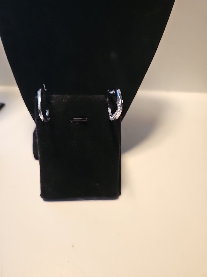 New Silver Diamond Cut Earrings | eBay