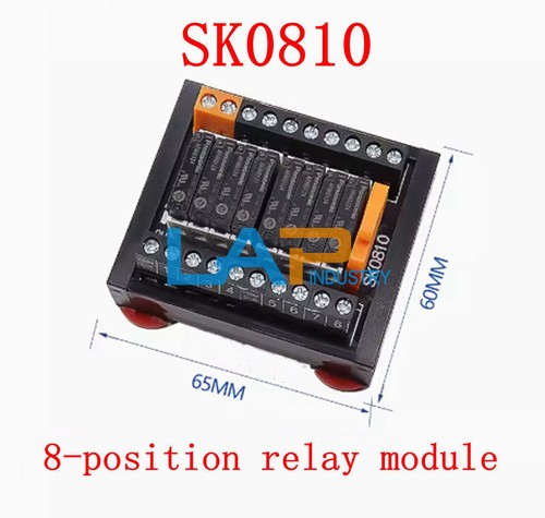 New For Relay SK module SK0810 8-way screw wiring 5V 12V 24V Relay ...