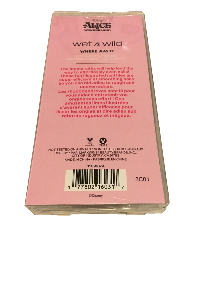 Wet N Wild Disney Alice In Wonderland Where Am I? 6-Piece Nail File Set ...