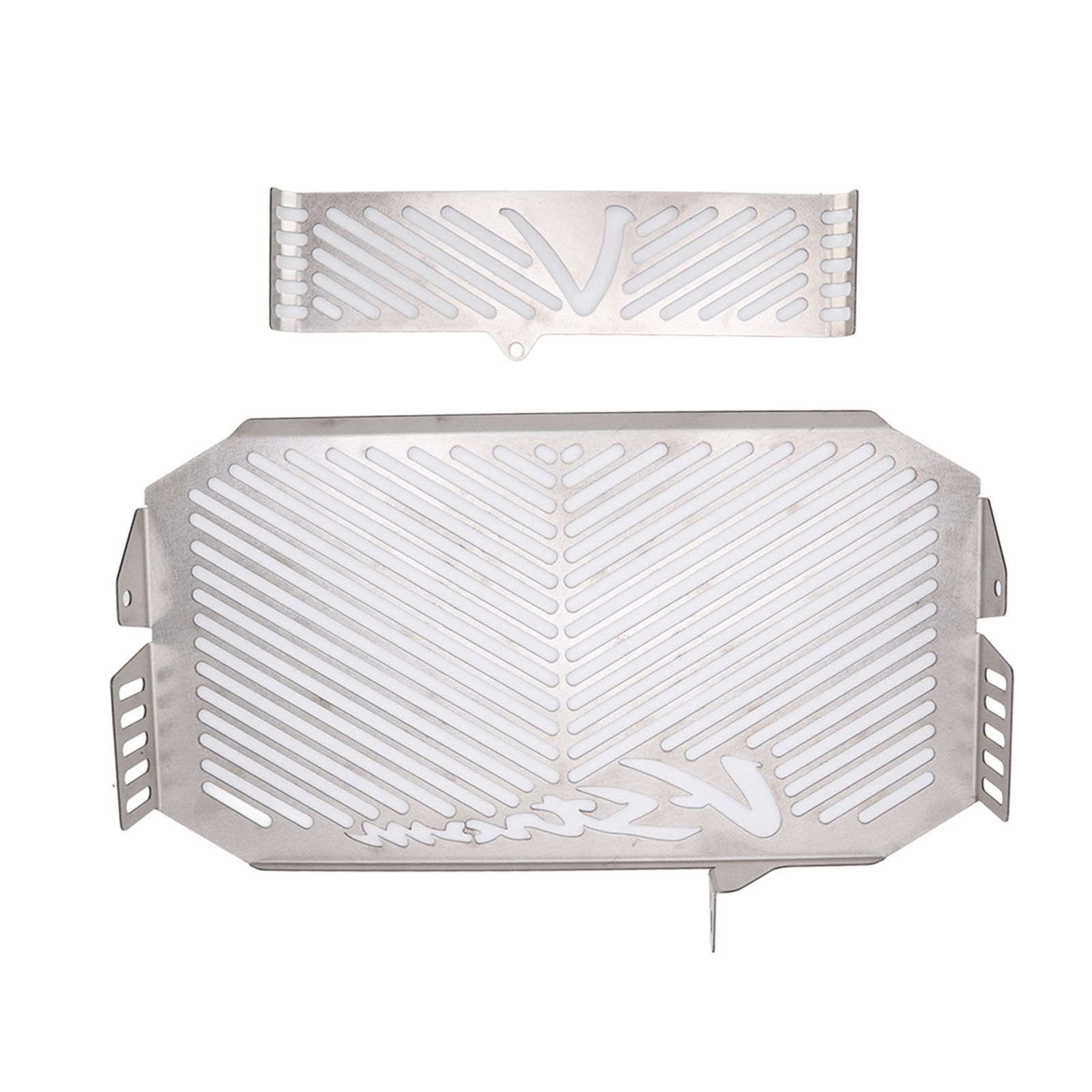 Car Silver Motorcycle Water Tank Grill Cover Oil Radiator Protector For ...