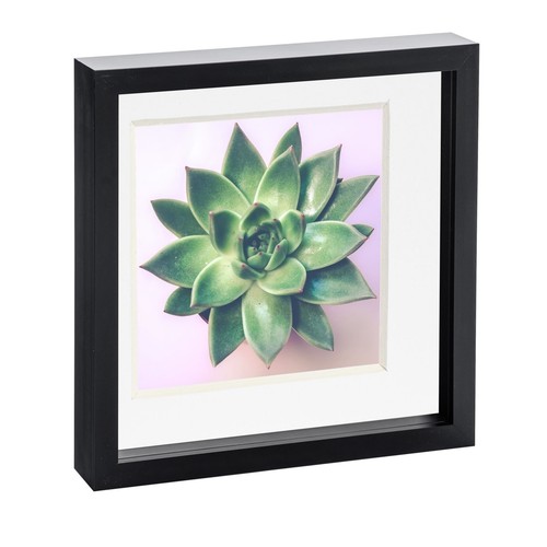 Black 10" x 10" 3D Box Photo Frame White 8" x 8" Mount Craft Shadow ...