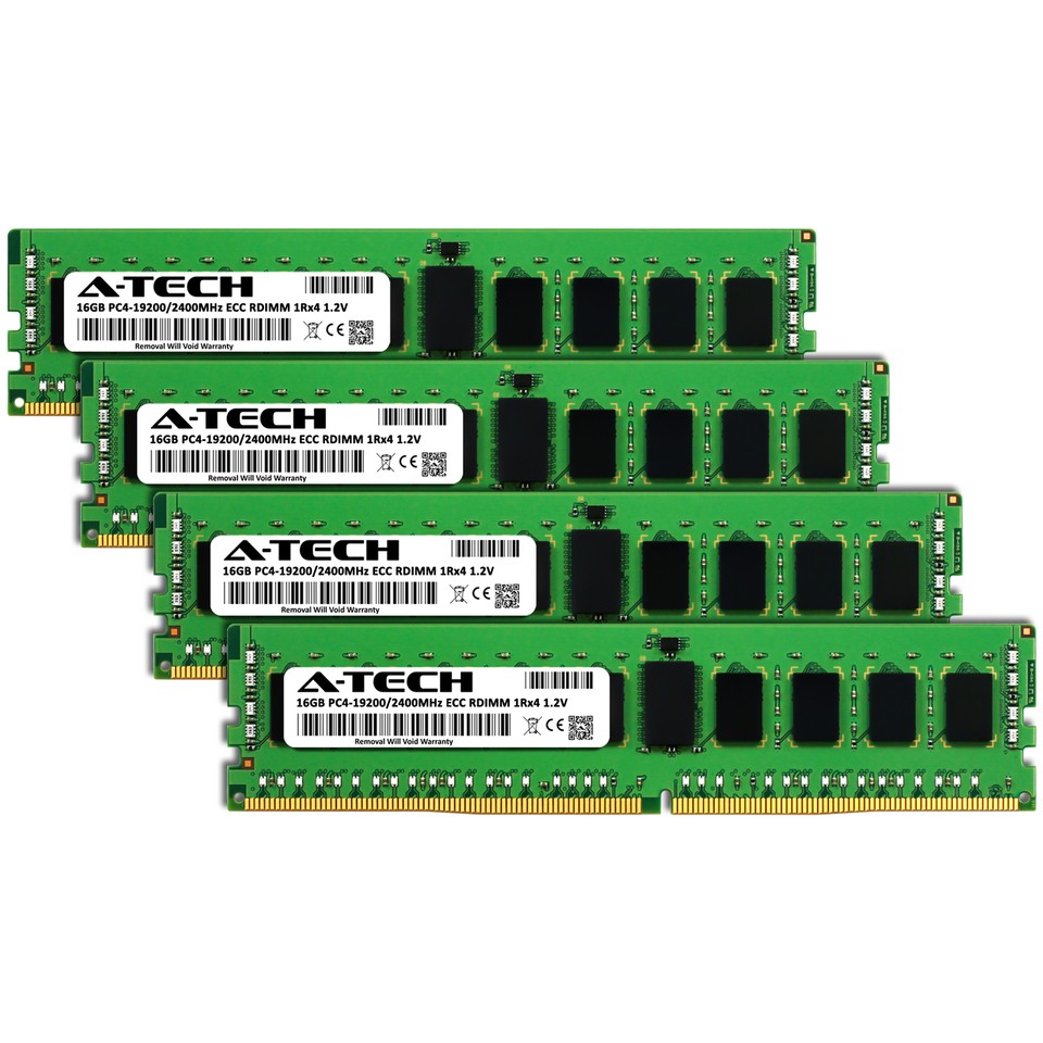 64GB 4x 16GB PC4-2400 RDIMM Dell PowerEdge FC830 R940 T640 R630 T440 ...