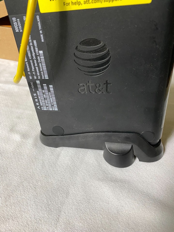 AT&T ARRIS NVG510 Broadband WiFi Modem Router No Cord | eBay