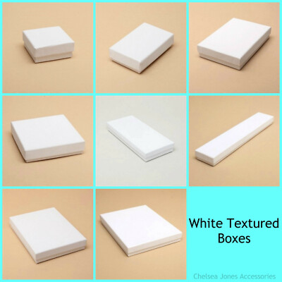 12 x White Large Letter Size Gift Boxes Jewellery Earring Necklace ...