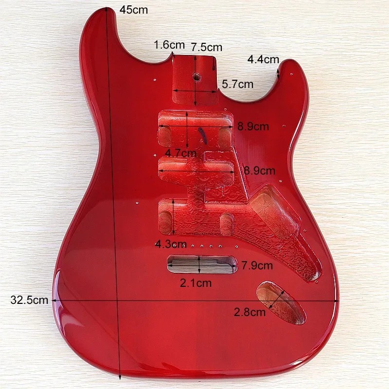 Wine Red Poplar Wood Guitar Body Fit ST Stratocaster | eBay