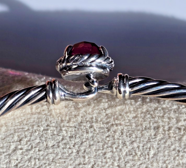 Pre-owned DAVID YURMAN CHATELAINE Pink Tourmaline BRACELET MEDIUM | eBay