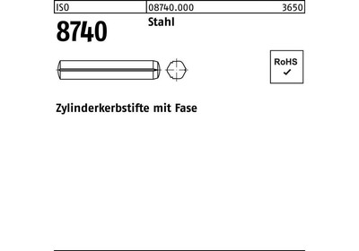 Reyher Zylinderkerbstift ISO 8740 m.Fasen 4 x 10 Stahl ISO 8740 | eBay.de
