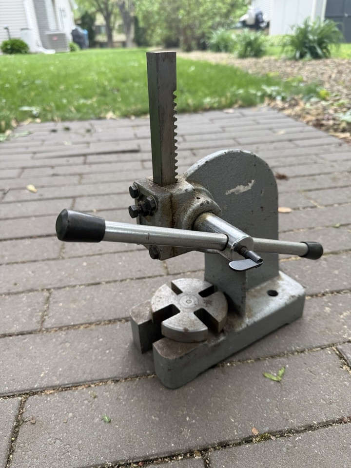 Arbor Press Manual Desktop Press Lever Mountable Bearings Cast Iron | eBay