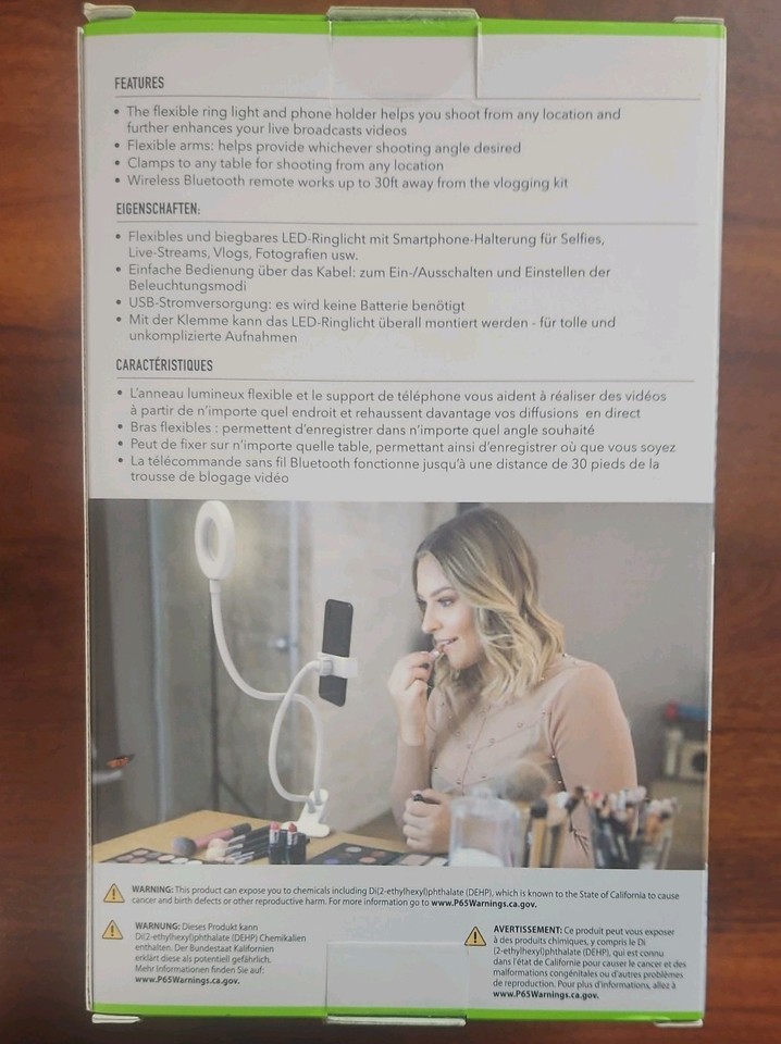 NEW DigiPower DP-VLR3 Live Streaming Light Kit LED Go Viral Vlogging ...