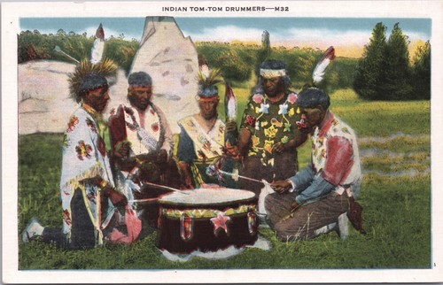 A Native American Social Gathering - Indian Tom-Tom Drummers | eBay
