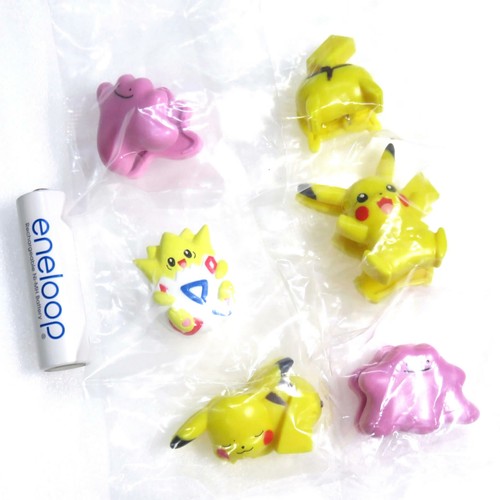 Pokemon Nintendo Official Mini Figure Clips Lot of 6 Pikachu Ditto ...