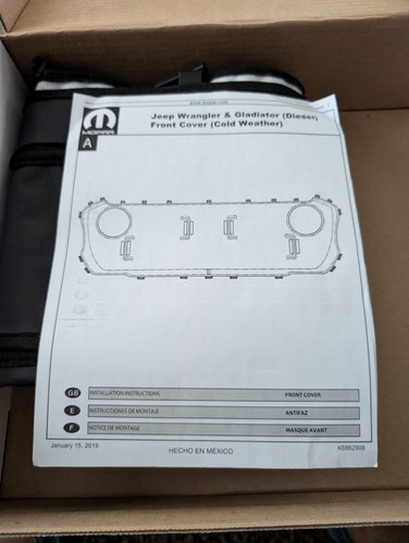 18-24 WRANGLER 20-23 GLADIATOR FRONT END HOOD COVER KIT MOPAR GENUINE ...