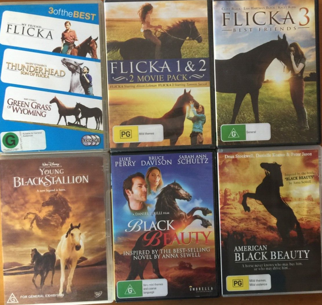 MY FRIEND FLICKA + 2 / FLICKA 1 2 3 / BLACK BEAUTY / YOUNG BLACK ...