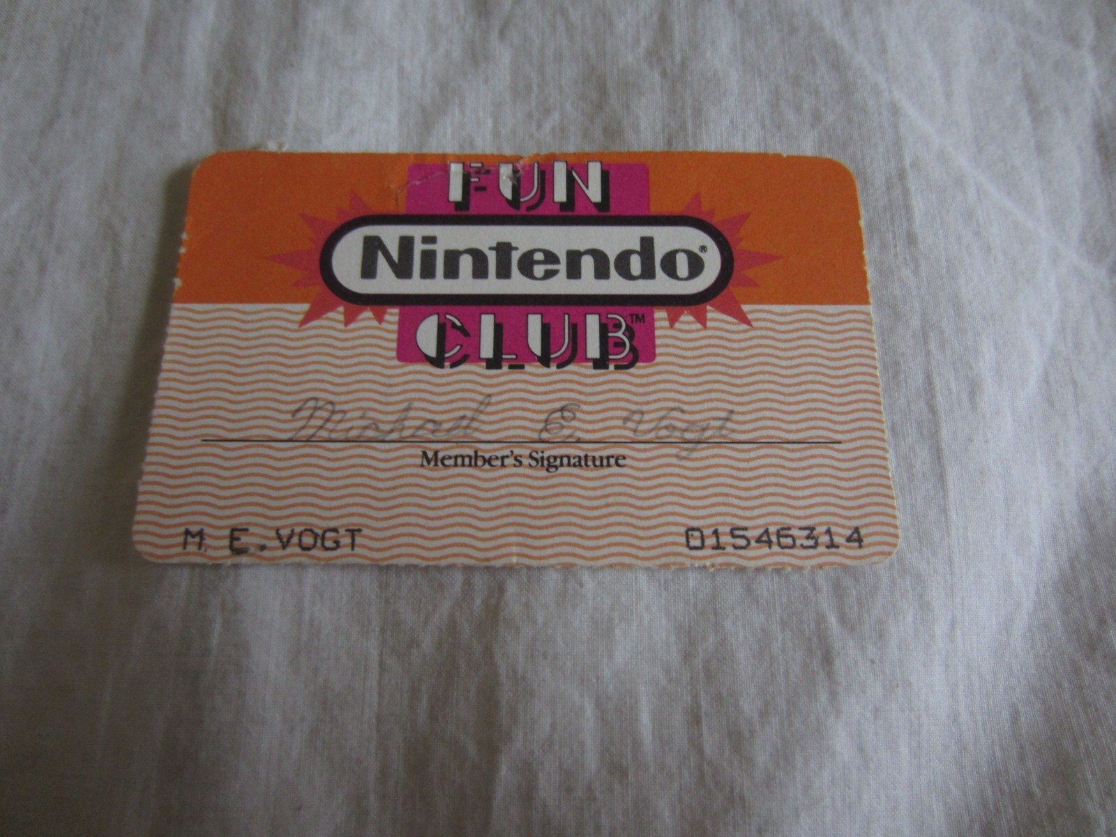 Nintendo Fun Club 1988 Membership Card (NES) Mario Zelda RARE | eBay