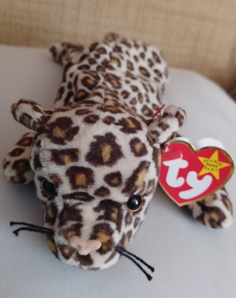Ty Rare 1st Edition Beanie Baby Freckles the Leopard 1996 Pvc Pellets ...