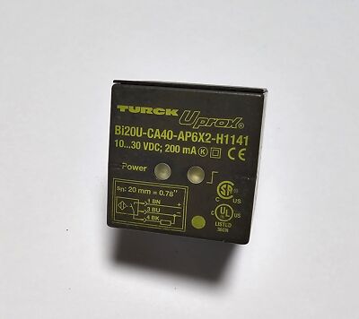 Turck BI20U-CA40-AP6X2-H1141 Proximity Sensor sn: 20mm = 0.78" - Used ...