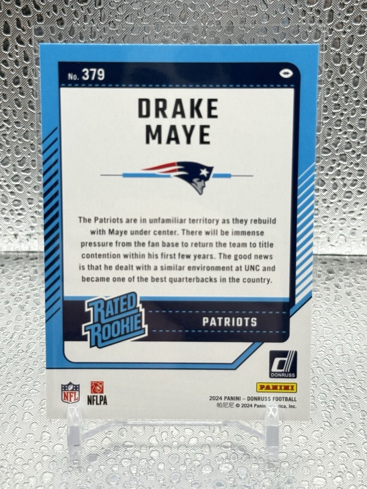 2024 Panini Donruss Drake Maye Rated Rookie #379 Patriots | eBay