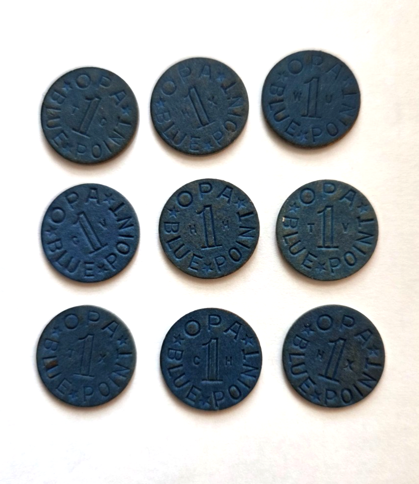 OPA World War II Blue Point Ration Tokens (9) | eBay