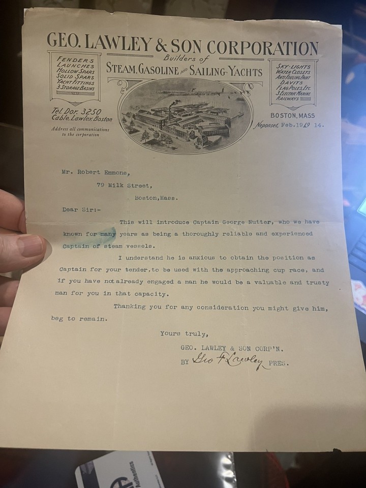 1919 Personal Recommendation America's Cup Yacht Resolute Tender's ...