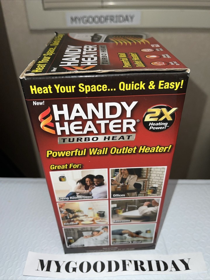 Handy Heater Turbo Heat 800w Wall Outlet Space Heater BRAND NEW - AS ...