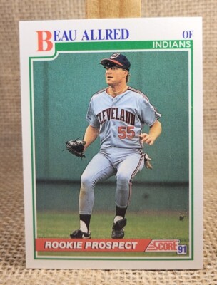 1991 Score Beau Allred Rookie Prospect RC Baseball Card #338 Indians ...