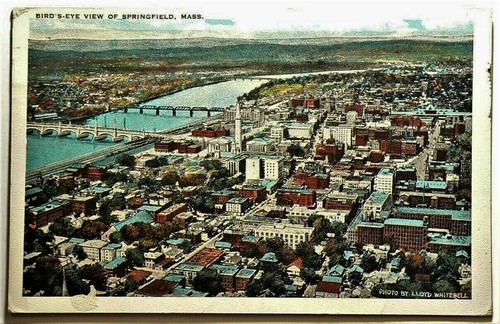 Postcard Springfield Mass Bird’s Eye View c1919 Aerial #12200q | eBay