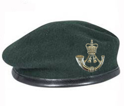 Official High Quality Dark ( Rifle ) Green Beret and Issue Cap Badge ...