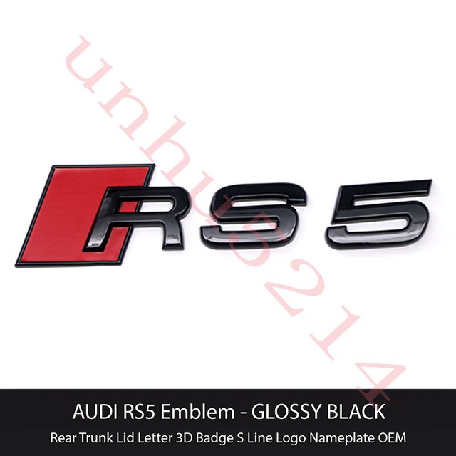 Original Audi Rs5 Black Edition Badge Emblem Sticker Logo Tuning ...