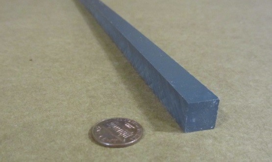 PVC Square Bar Grey, Type I, .500" (1/2") x 48" Length, 4 Units *D | eBay