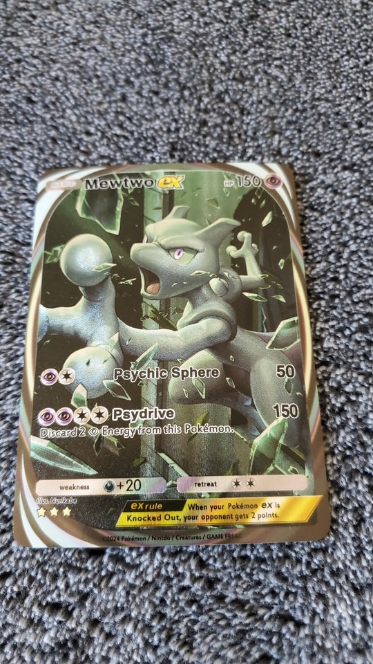 ART CARD ~ Pokemon Pocket TCG Mewtwo EX Illustration Immersive TEXTURED ...