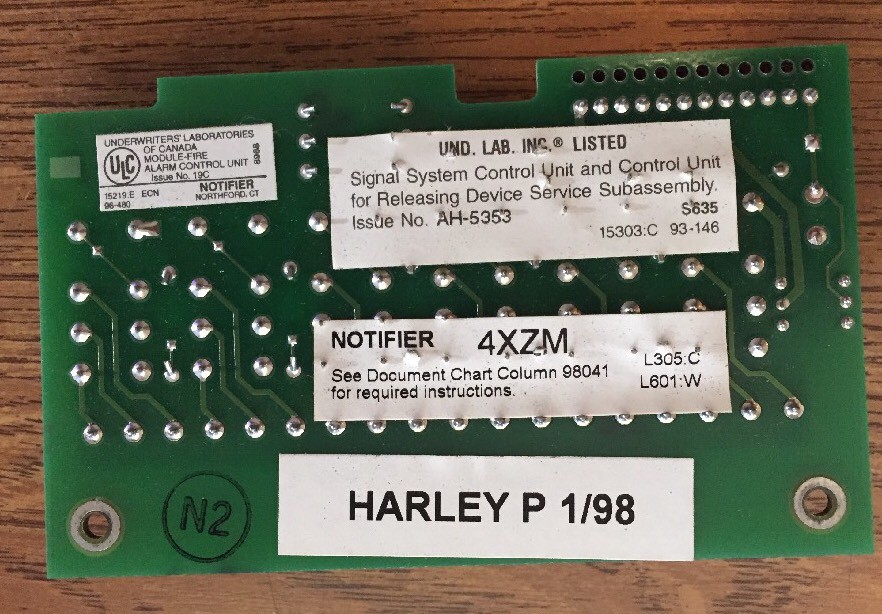 Notifier Ansul Autopulse 4XZM Fire Alarm Zone Relay Control Module 4XZB ...