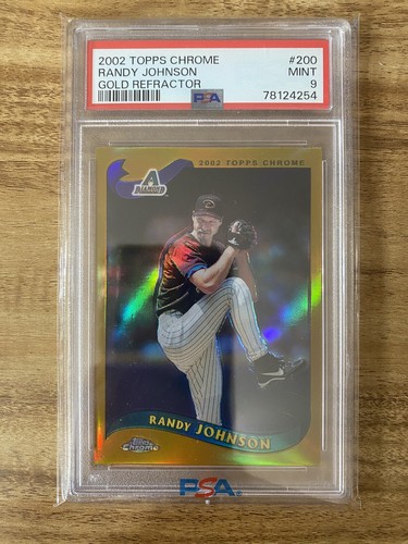 2002 Topps Chrome #200 Randy Johnson Gold Refractor PSA 9 Mint | eBay