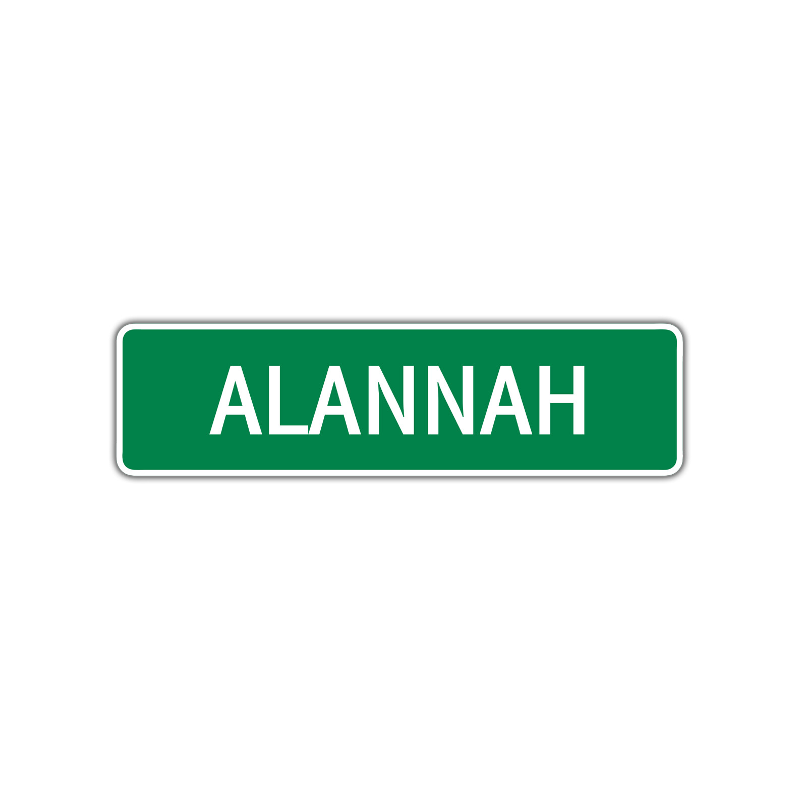 Alannah Girls Name Letter Printed Label Art Decor Novelty Aluminum ...