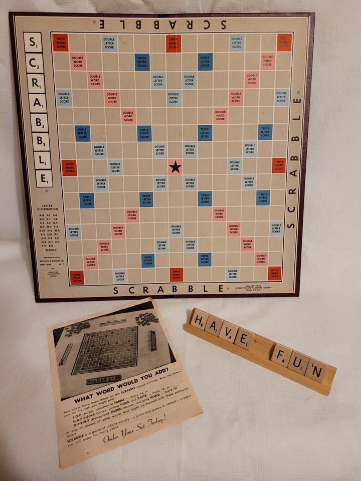 1953 Vintage Scrabble Board Game | eBay
