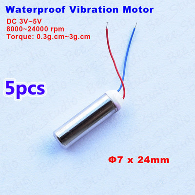 5pcs DC 3V~5V Micro Mini Coreless Waterproof Vibrator Vibration ...