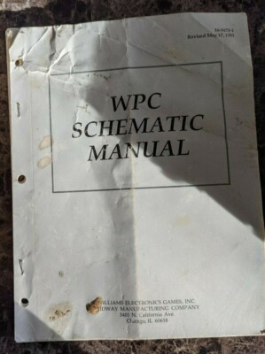 Williams/Bally WPC Schematics Pinball Manual May 1993 | eBay