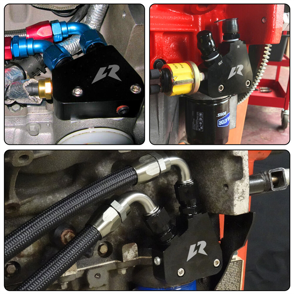 LR Oil Cooler Adapter For Corvette C5 C6 C7 LS1 LS2 LS3 LS6 LS7 GM ...