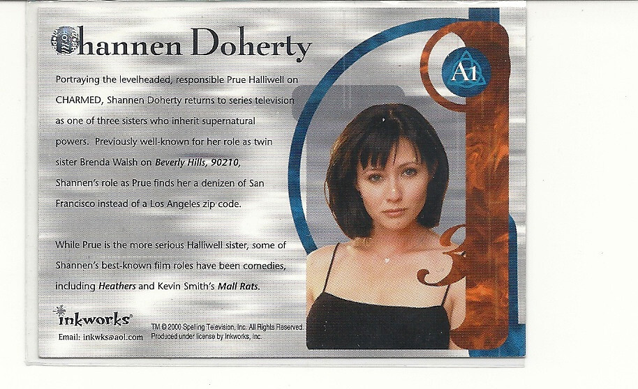 Charmed Season 1 Autograph Card A1 Shannen Doherty as Prue | eBay
