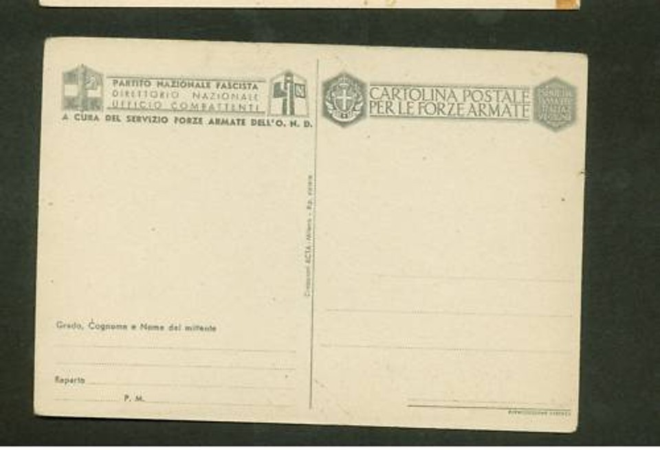 1937 Italy Fascist Party Patriotic postcard Communists Killing Peasants ...