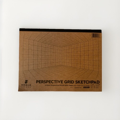 - 40-Page Drawing Pad for 2-Point Perspective, Room Grid Sketch Pad ...