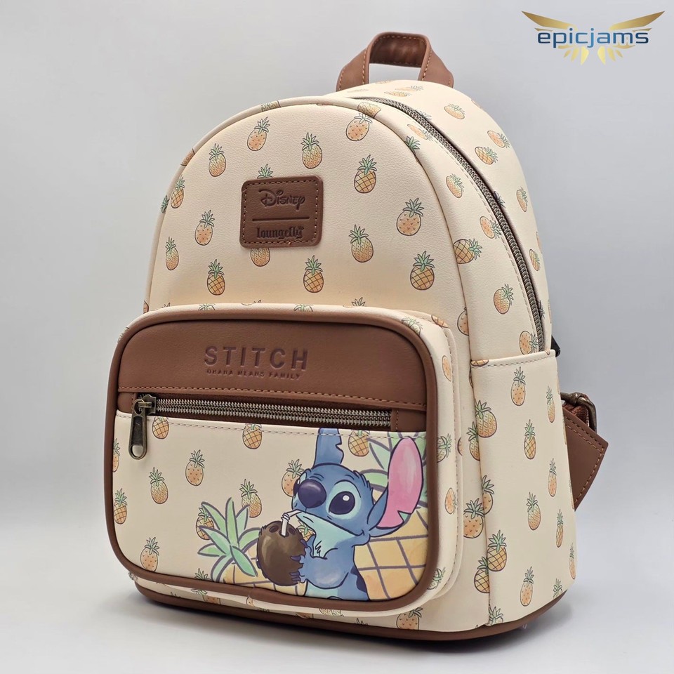 Loungefly Disney Lilo & Stitch Pineapple Brown Mini Backpack Bag New | eBay
