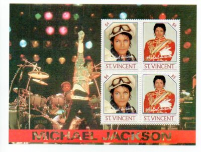 Michael Jackson: Very Beautiful Stamp Block / 4 Stamps St Vincent | eBay
