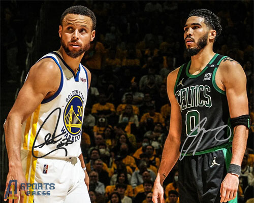 Stephen Curry Jayson Tatum Warriors Boston Celtics Signed Photo ...