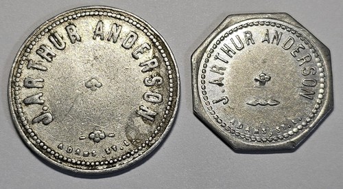 St. Louis Missouri Trade Token Lot, J. ARTHUR ANDERSON, GOOD FOR 25 ...