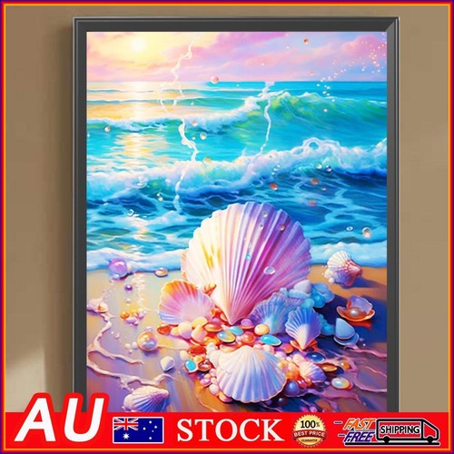 5D DIY Full Round Drill Diamond Painting Shell Kit Home Decoration Art ...