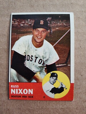 RUSS NIXON Boston RED SOX 1963 TOPPS Baseball Card #168 | eBay