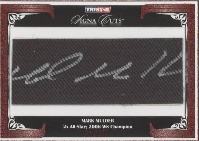2008 TRISTAR Signa Cuts Cut Autographs - Mark Mulder Red /25 (AU) for ...