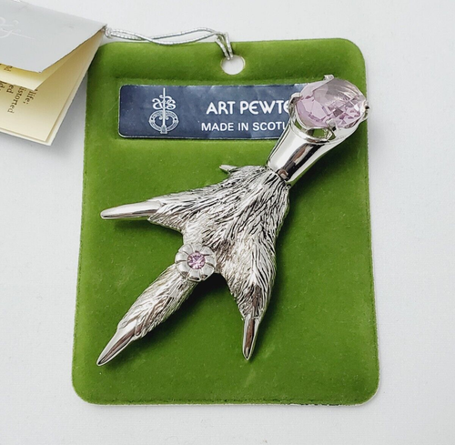 1990 Celtic Scotland Art Pewter Silver Ltd Grouse Claw Brooch Pin Light ...